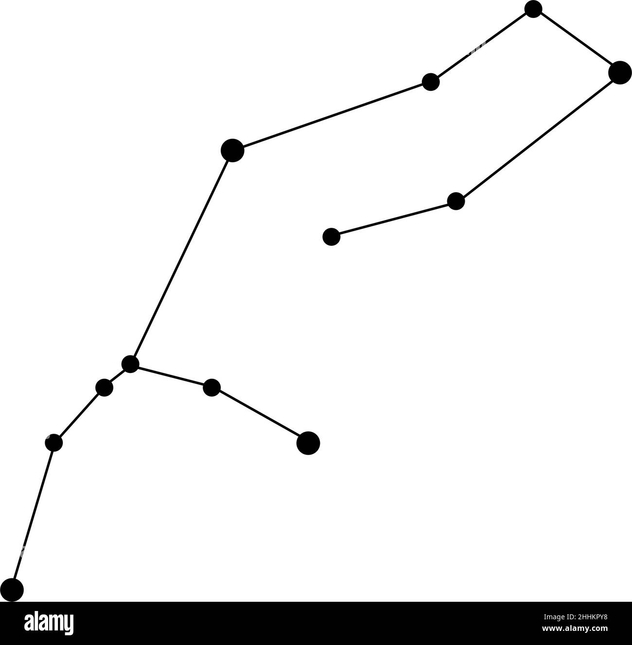Star constellation zodiac virgo. Vector illustration. Zodiac horoscope ...