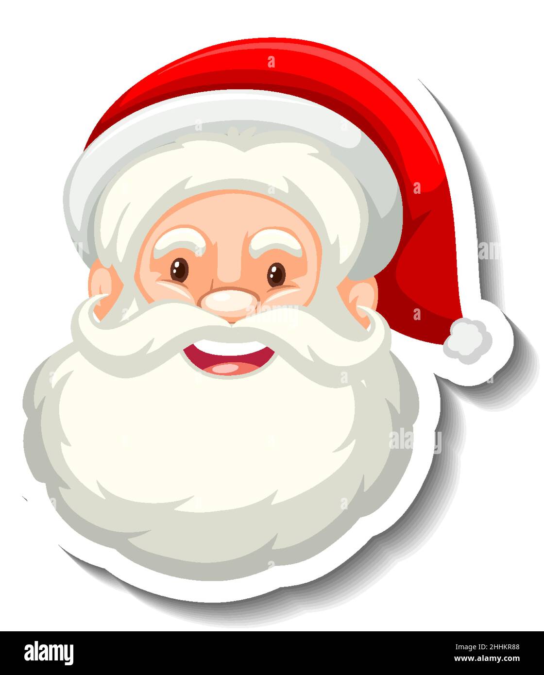 Face of Santa Claus on white background illustration Stock Vector Image ...