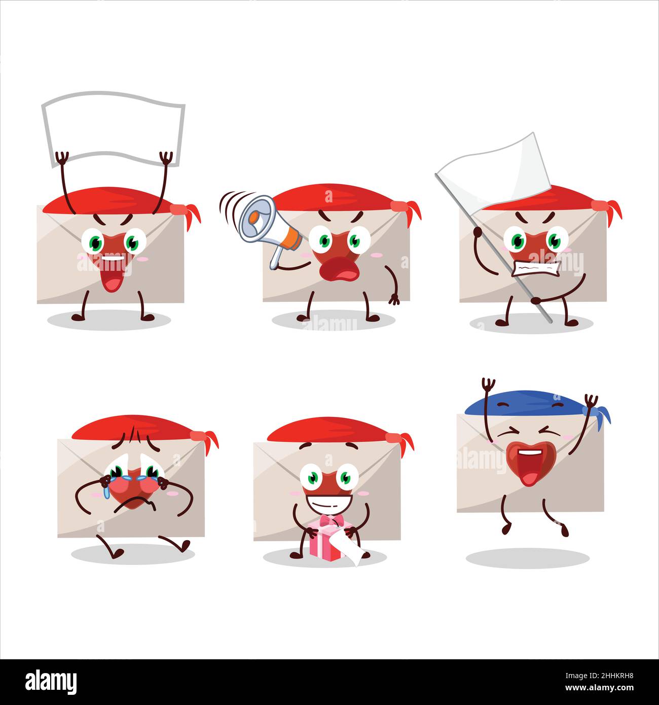 Mascot design style of love envelope character as an attractive ...