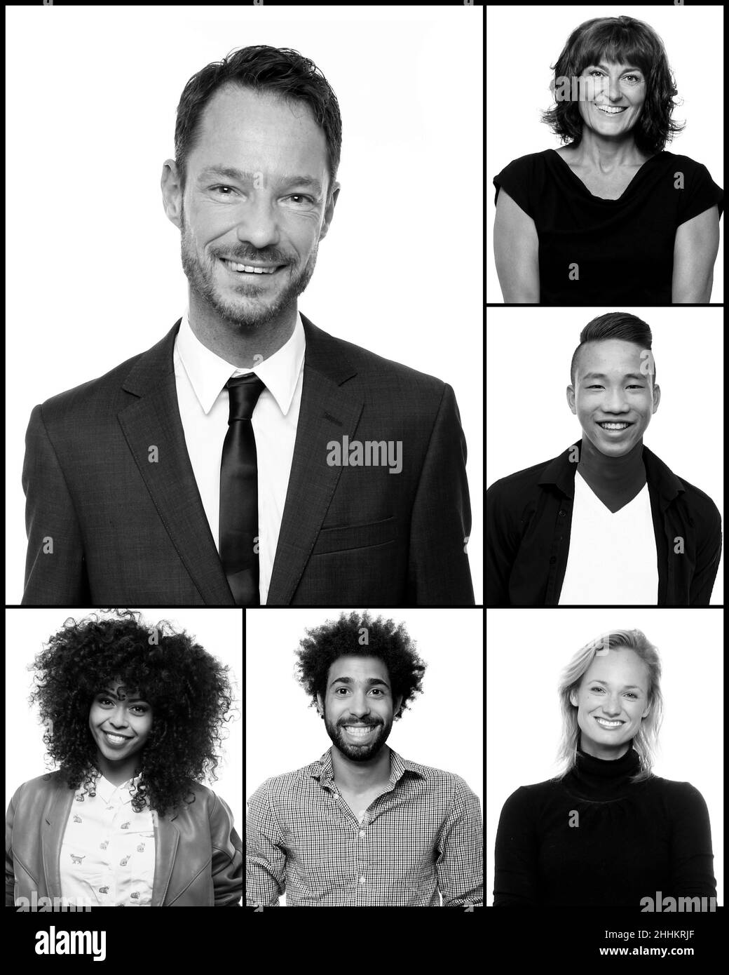 Group of beautiful people in a collage Stock Photo - Alamy