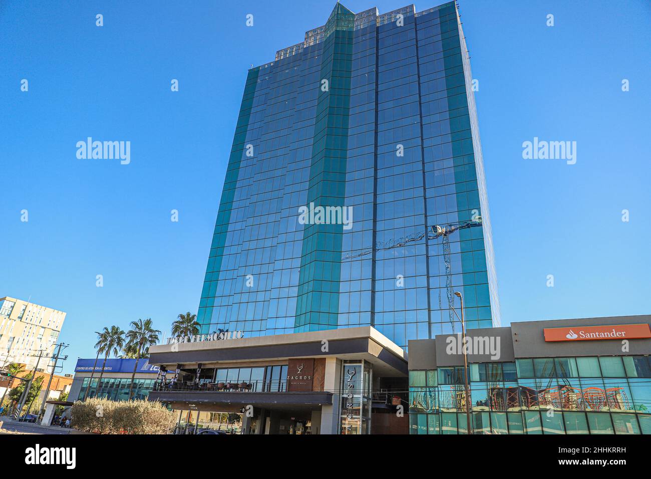Torre de Hermosillo, facade of a building, offices and business center ...