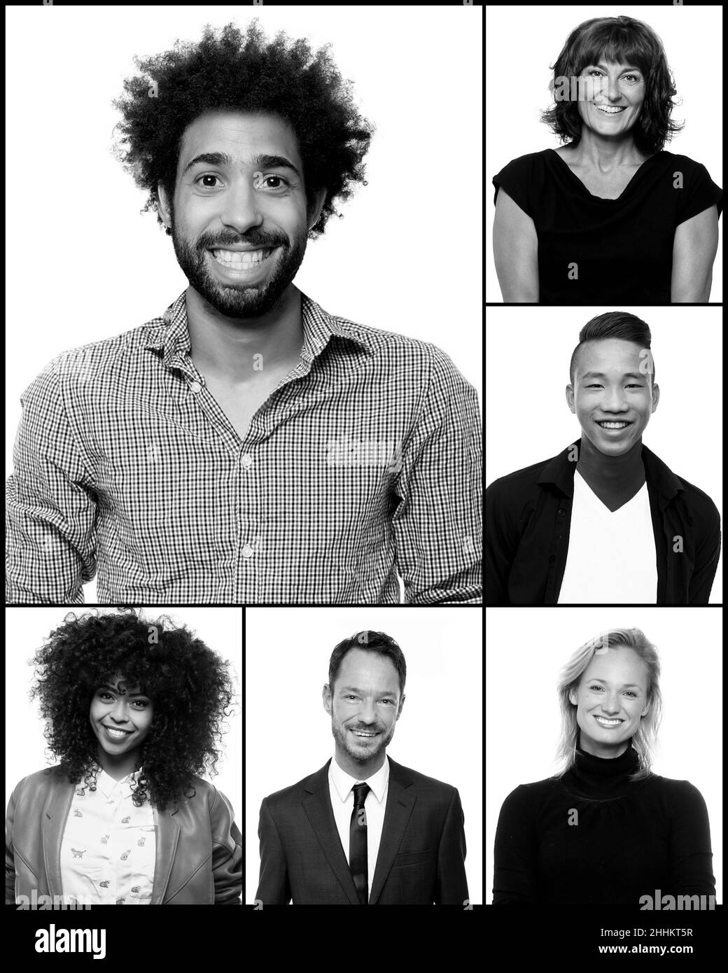 Group of beautiful people in a collage Stock Photo - Alamy