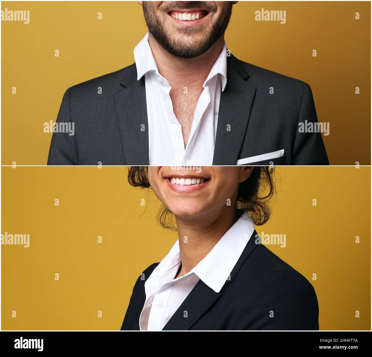 Beautiful happy people in front of a background Stock Photo - Alamy