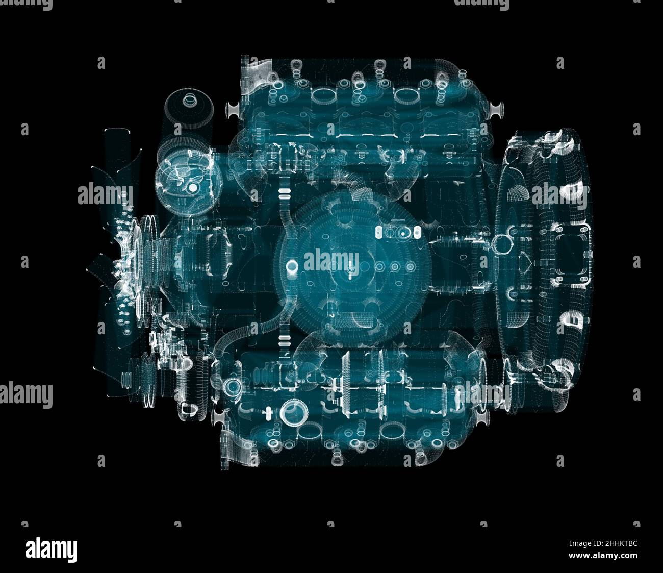 3D rendering, Holographic Particle engine. 3d illustration Stock Photo ...