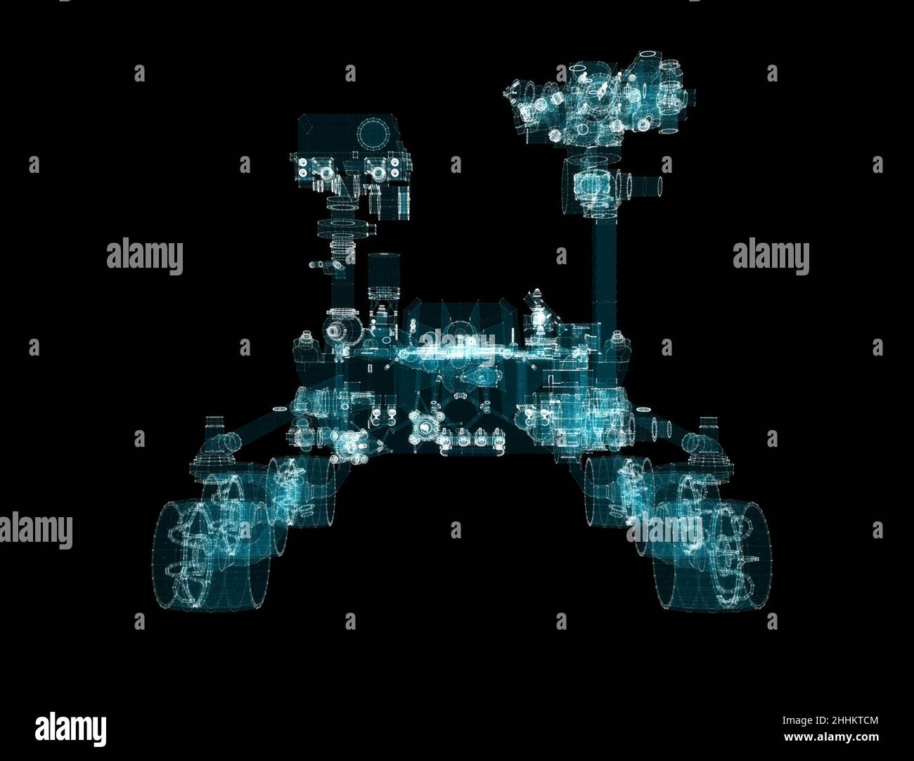 Particle Hologram Of Mars Rover Elements Of This Image Furnished By