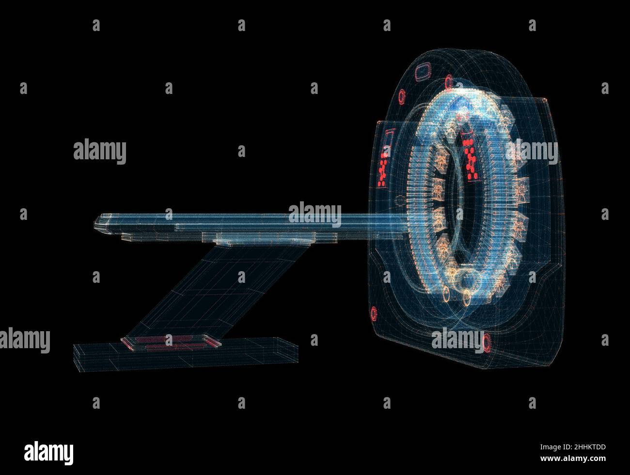 Digital MRI scan Hologram. Medicine and Technology Concept. Interface ...