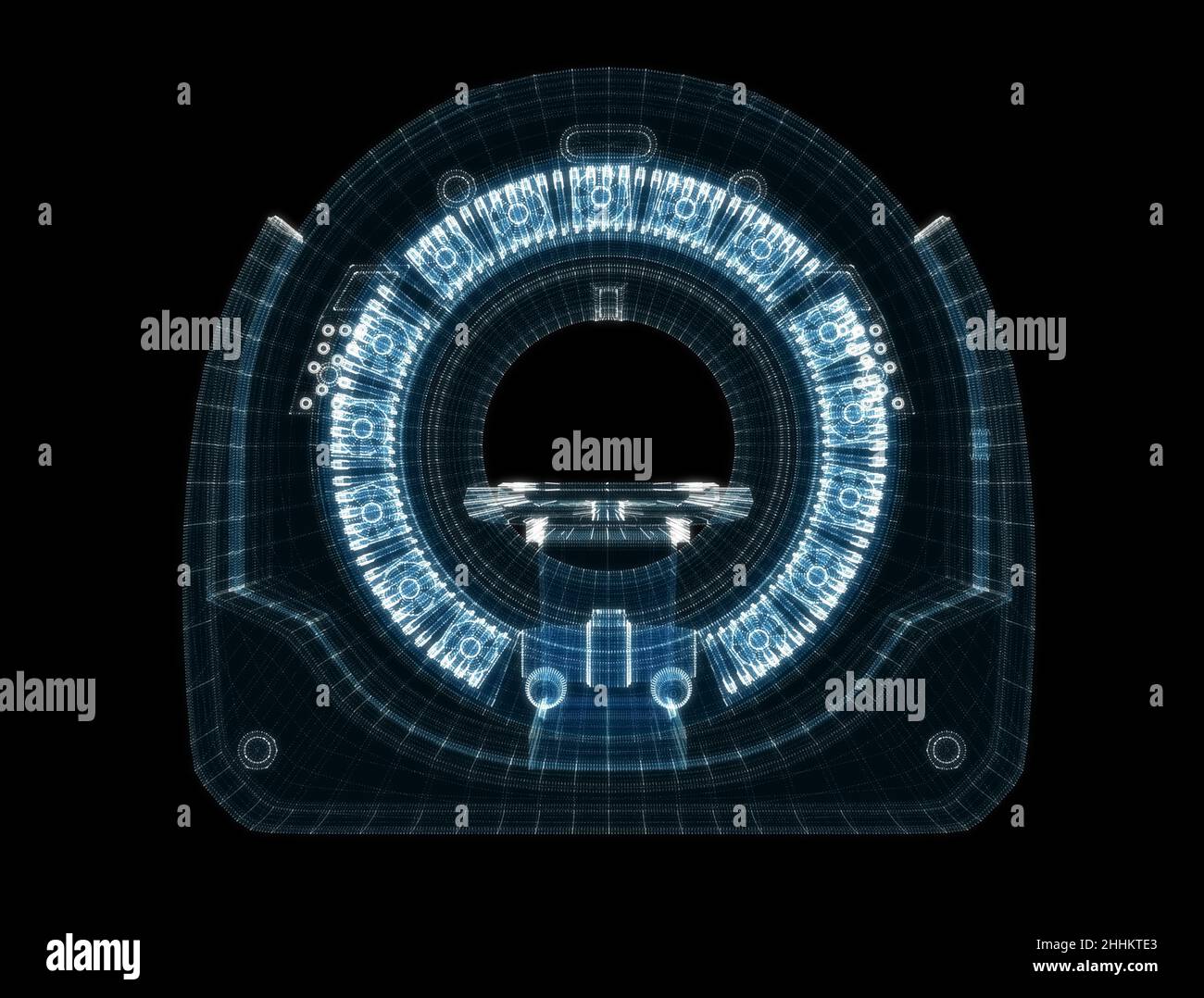 Digital MRI scan Hologram. Medicine and Technology Concept. Interface ...
