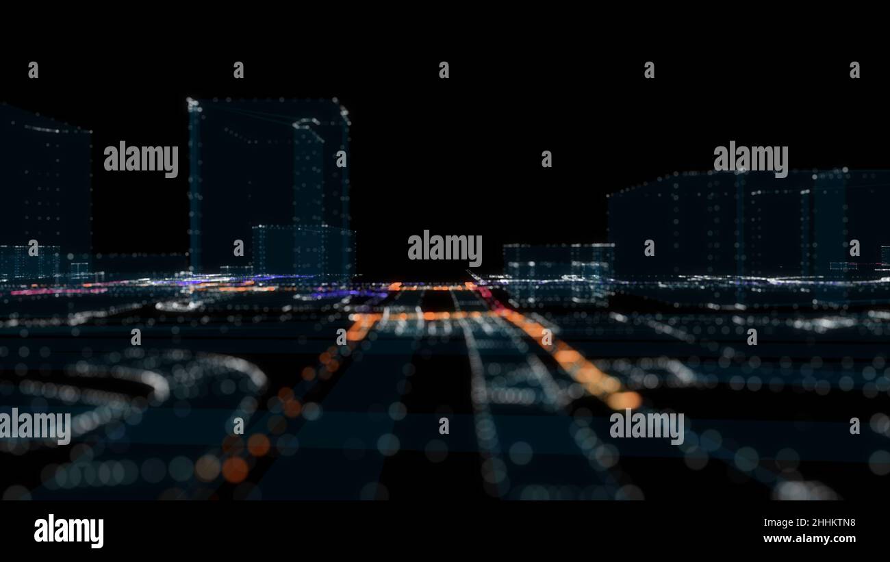 Futuristic Smart Digital City. Smart City And Technology Business ...