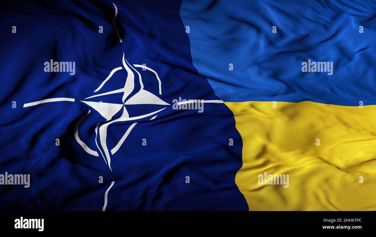 NATO - Ukraine Combined Flag | NATO and Ukrainian Truce, Unity, Peace ...