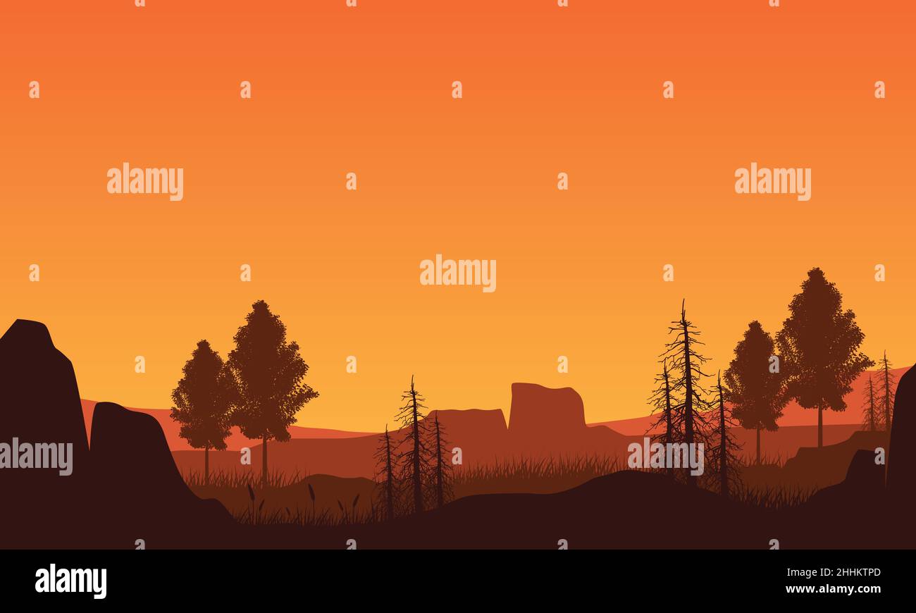 Vector city skyline wilderness Stock Vector Images - Alamy