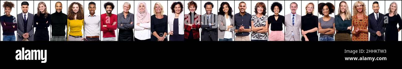 Beautiful happy people in front of a background Stock Photo - Alamy