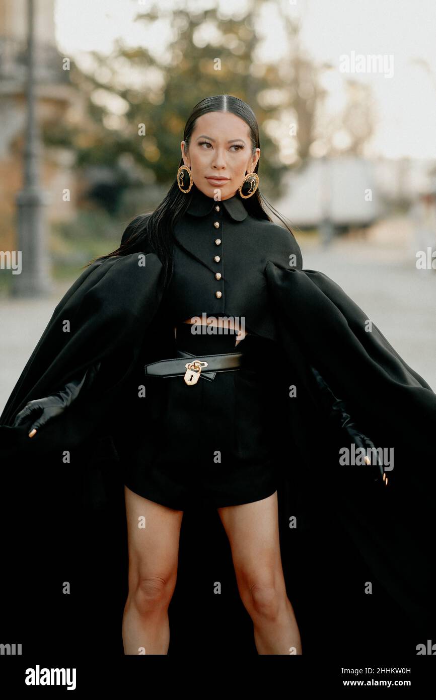 Paris, France, January 24, 2022, Street style, Christine Alexandra Chiu ...