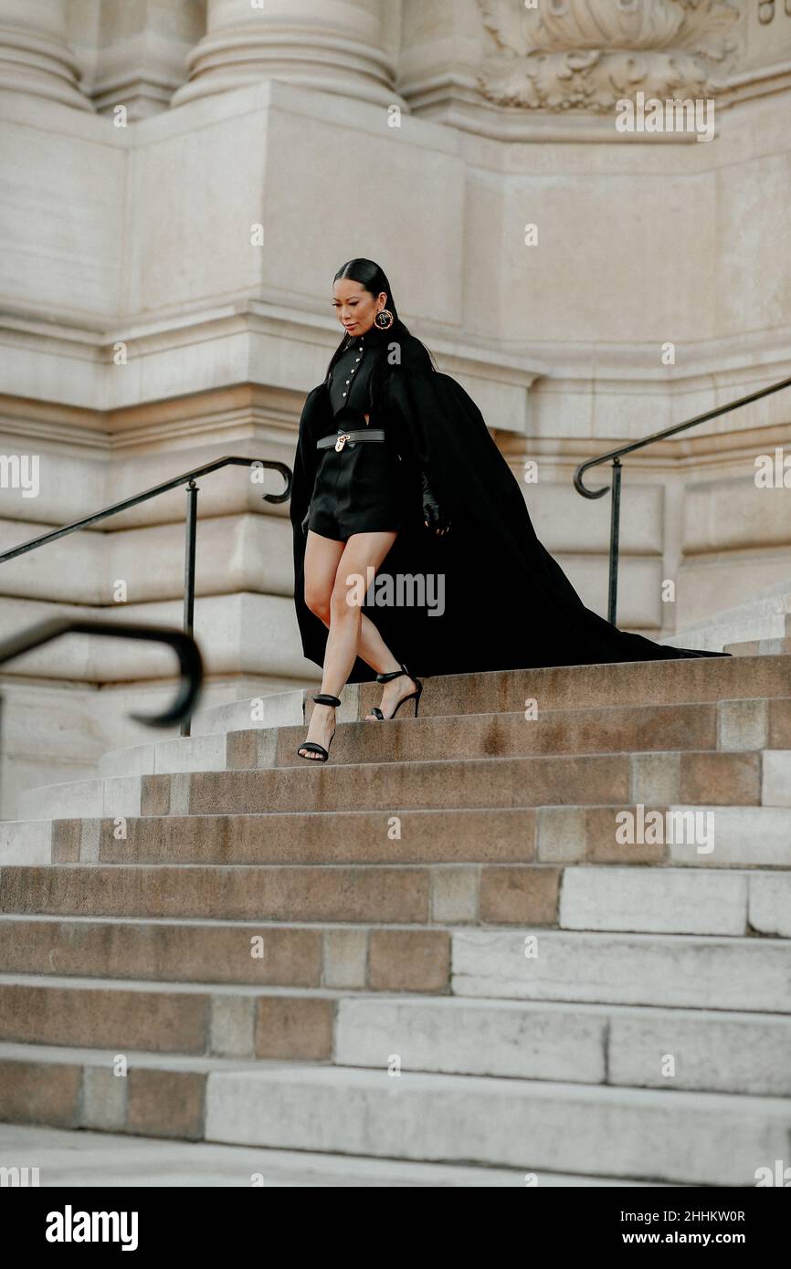 Paris, France, January 24, 2022, Street style, Christine Alexandra Chiu ...