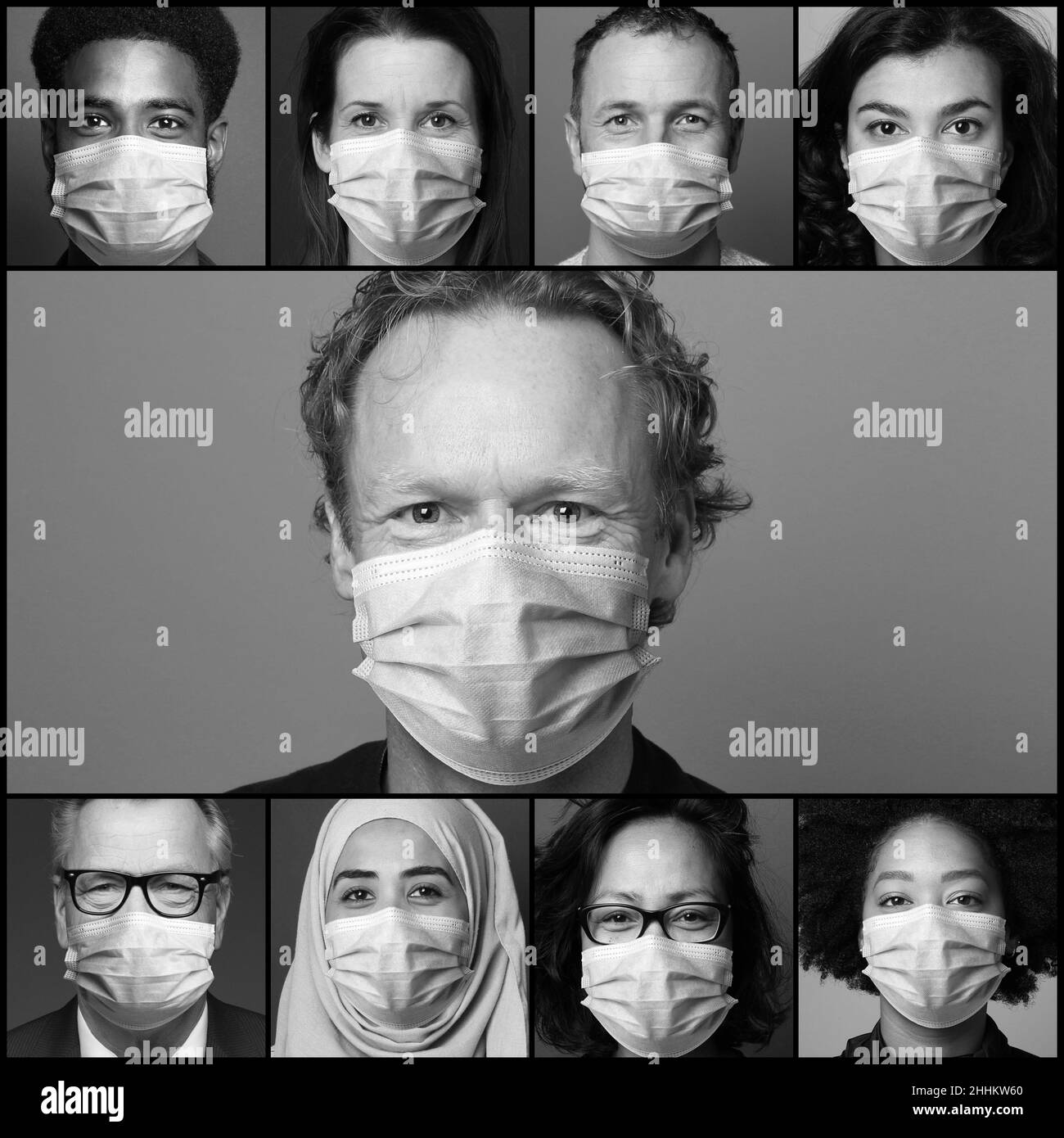 beautiful people wearing a mouth mask Stock Photo - Alamy