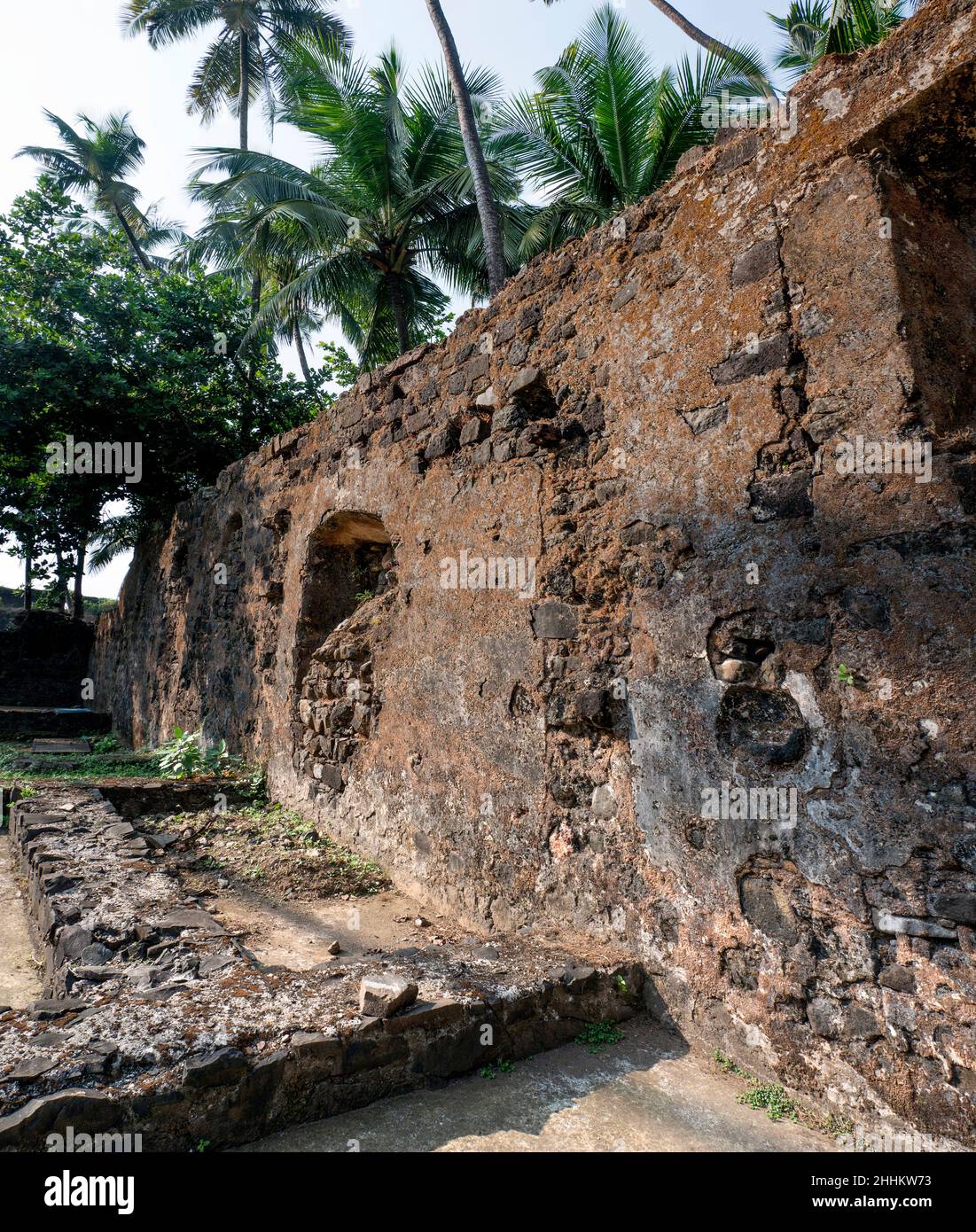 The abandoned ruins of Revdanda fort owned by Portuguese during their ...