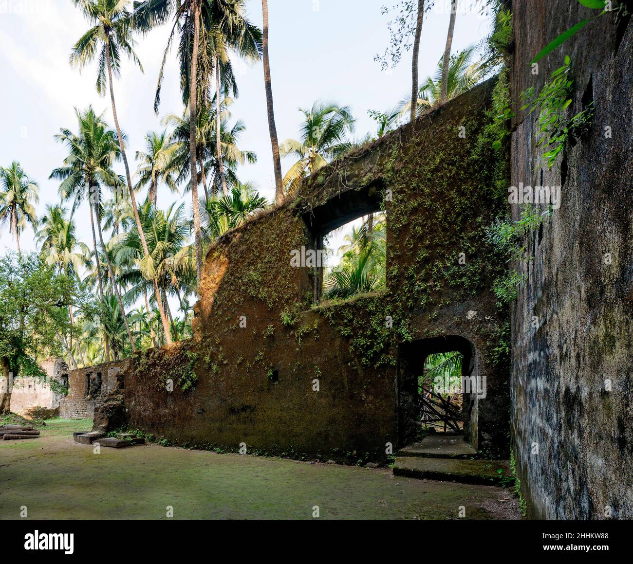 The abandoned ruins of Revdanda fort owned by Portuguese during their ...