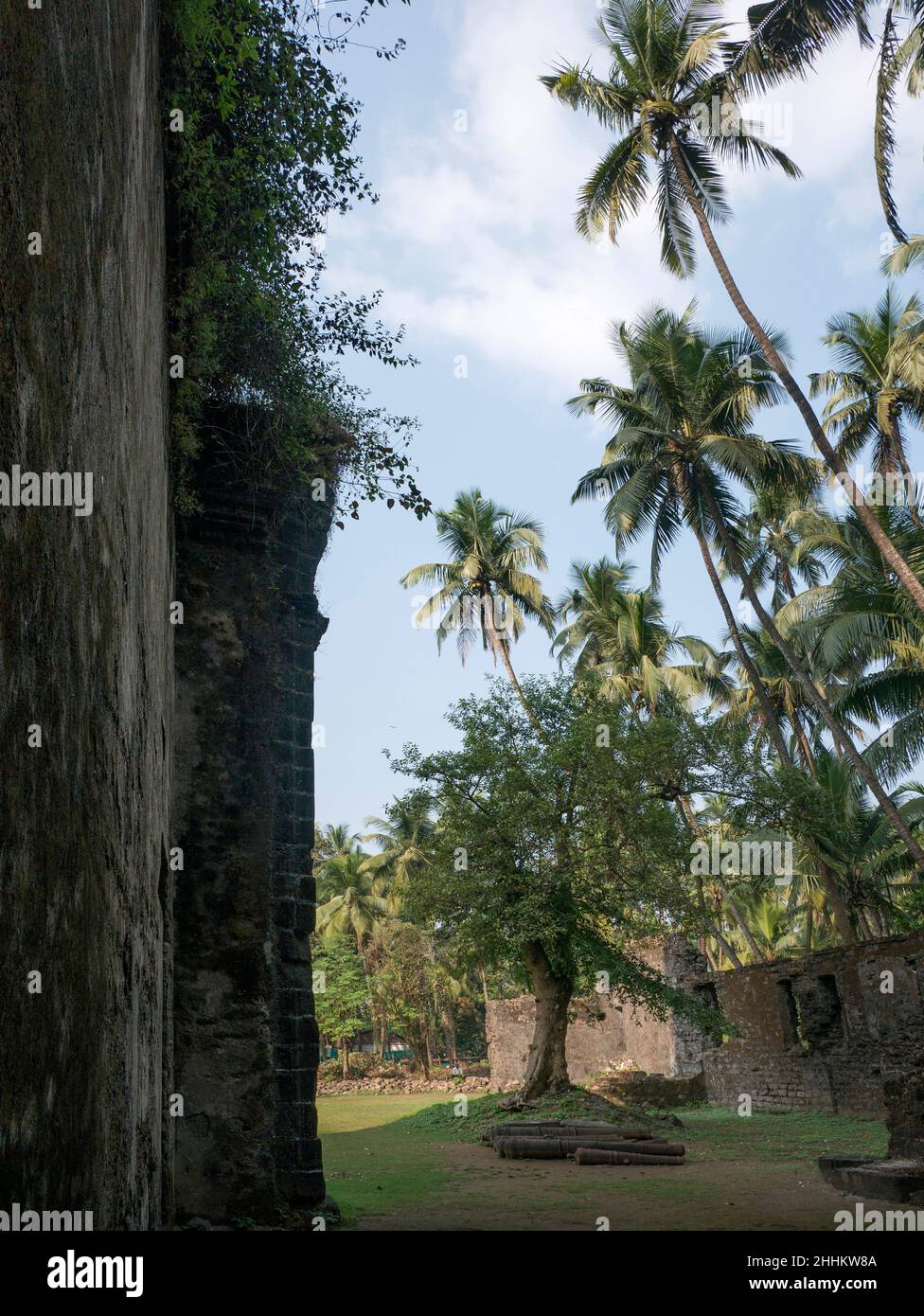 The abandoned ruins of Revdanda fort owned by Portuguese during their ...