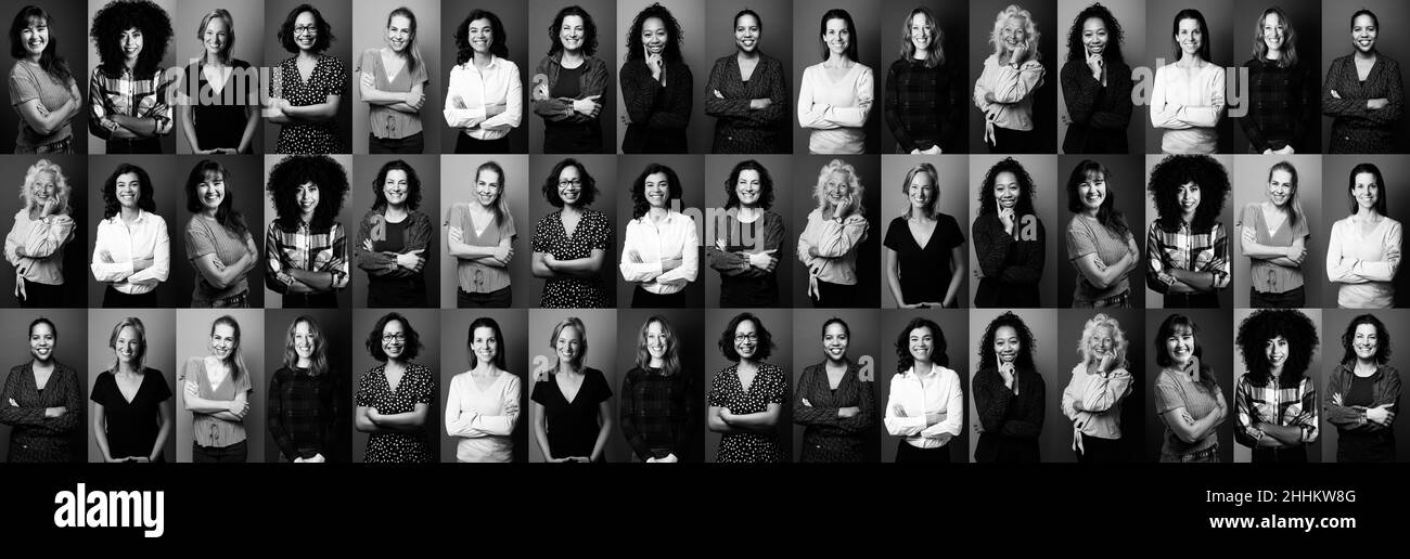 Surprised group Black and White Stock Photos & Images - Alamy