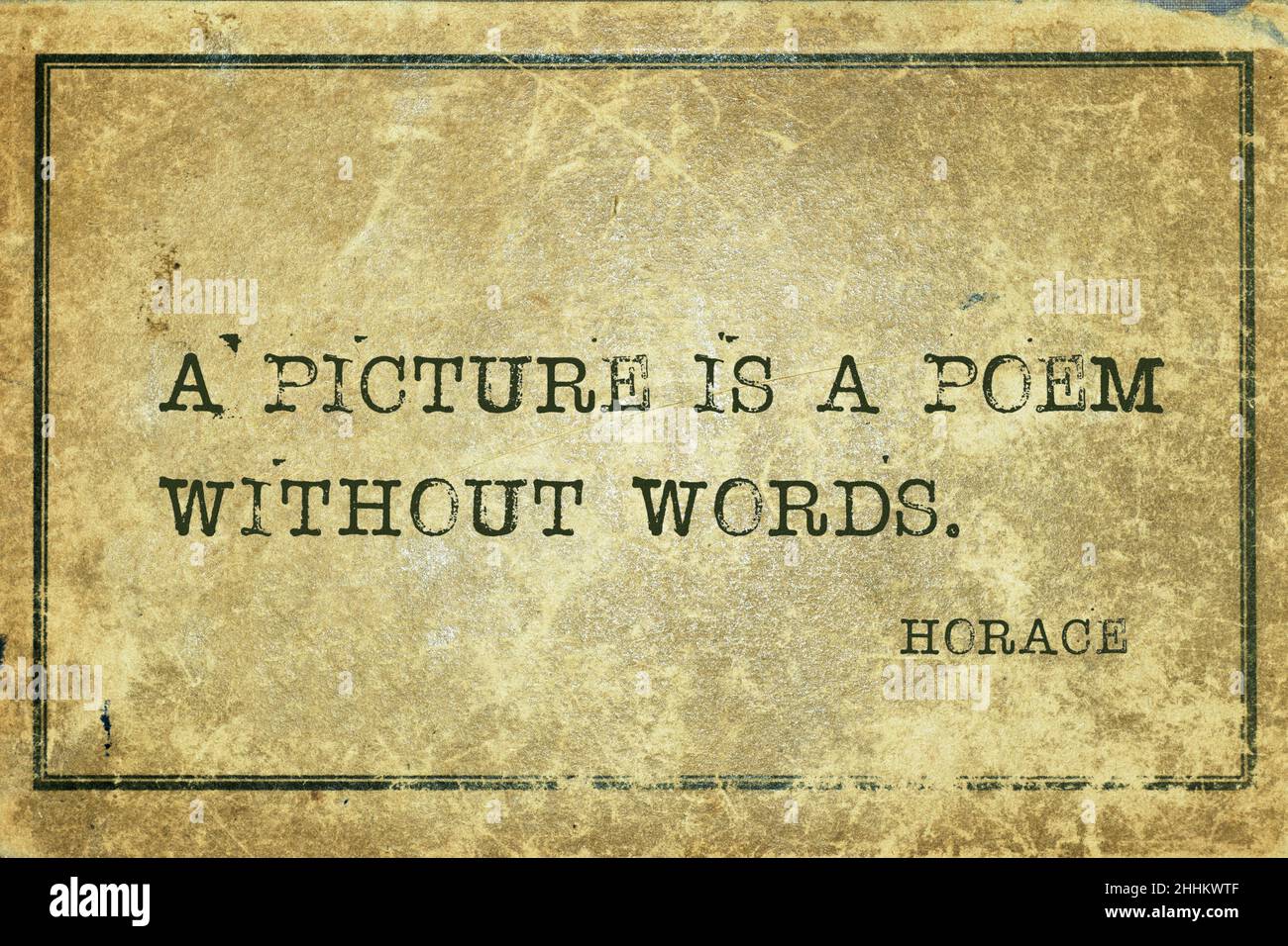 A picture is a poem without words - ancient Roman philosopher Horace ...