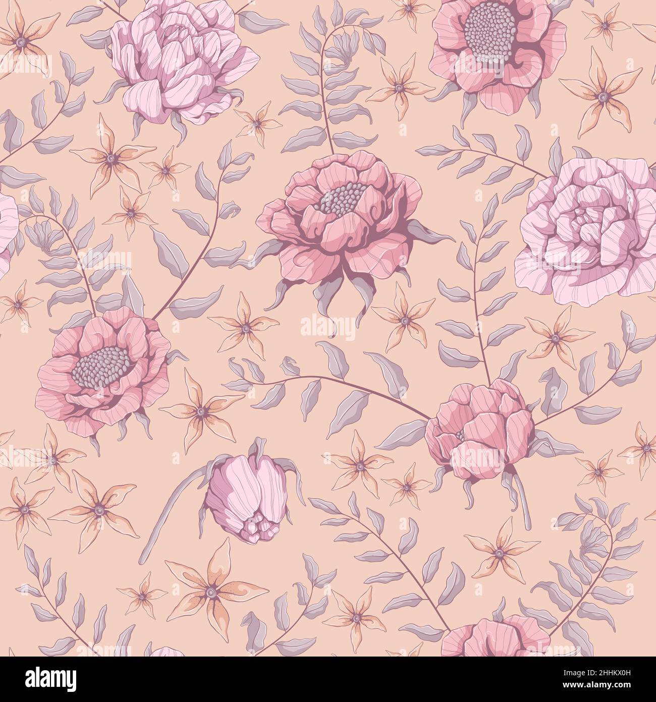 Roses motif Stock Vector Images - Alamy