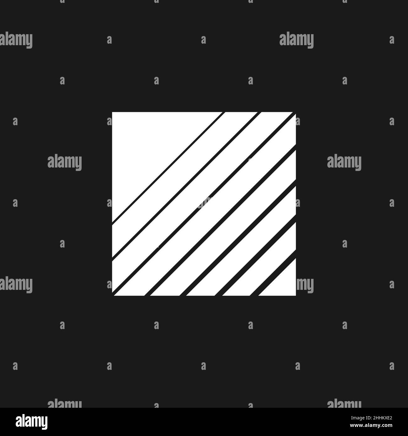 Retrowave, synthwave square with inclined stripes 1980s style. Striped ...