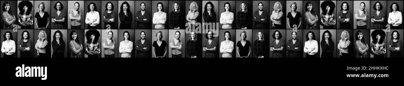Group of people in a collage Stock Photo - Alamy