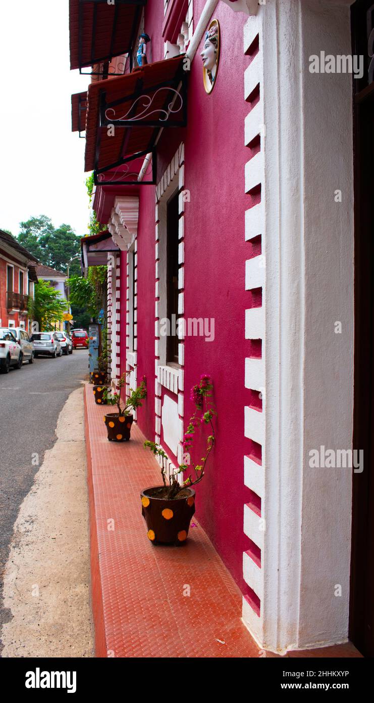 A picture of a street in north goa Stock Photo - Alamy