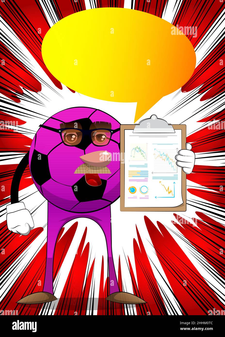 Soccer ball shows finance report. Traditional football ball as a ...