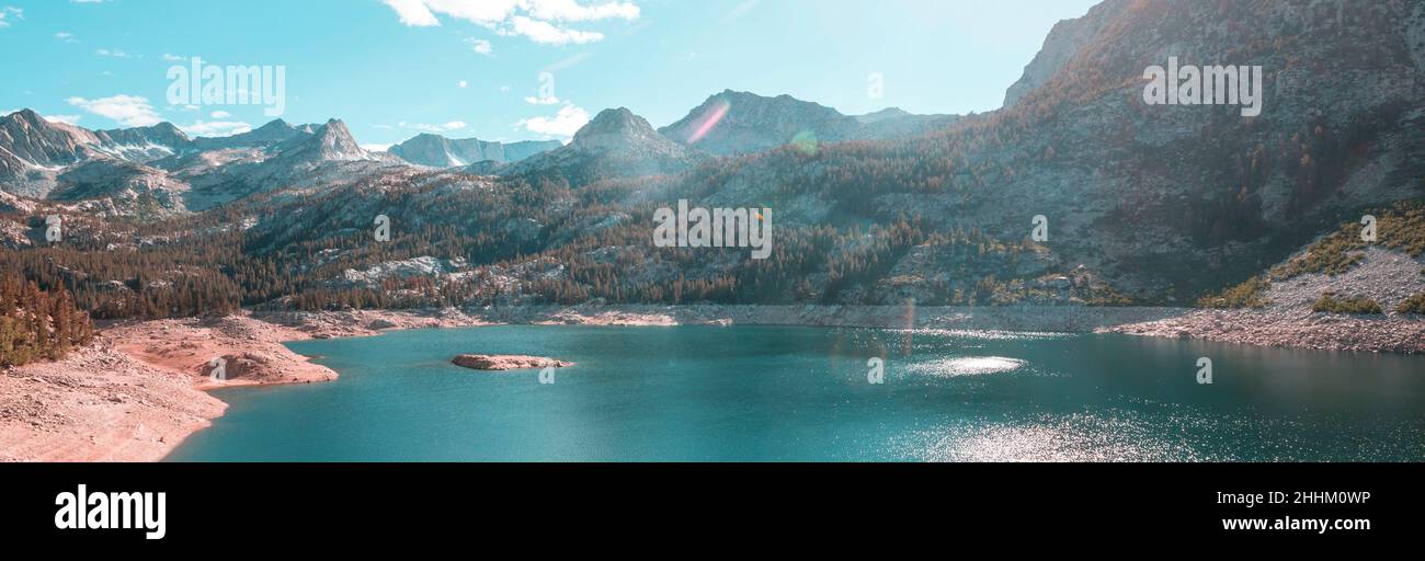Beautiful nature scene in early winter mountains. Sierra Nevada ...