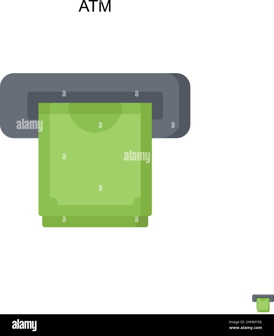 Atm Simple vector icon.Perfect color modern pictogram on editable ...