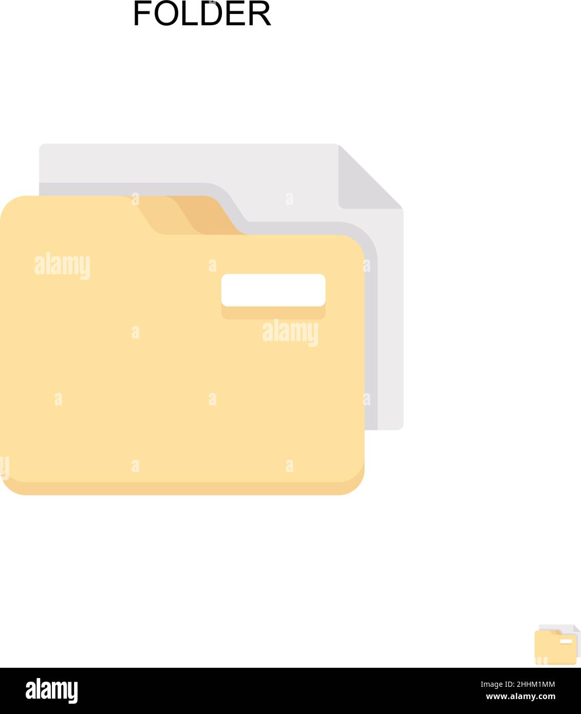 Folder Simple vector icon.Perfect color modern pictogram on editable ...