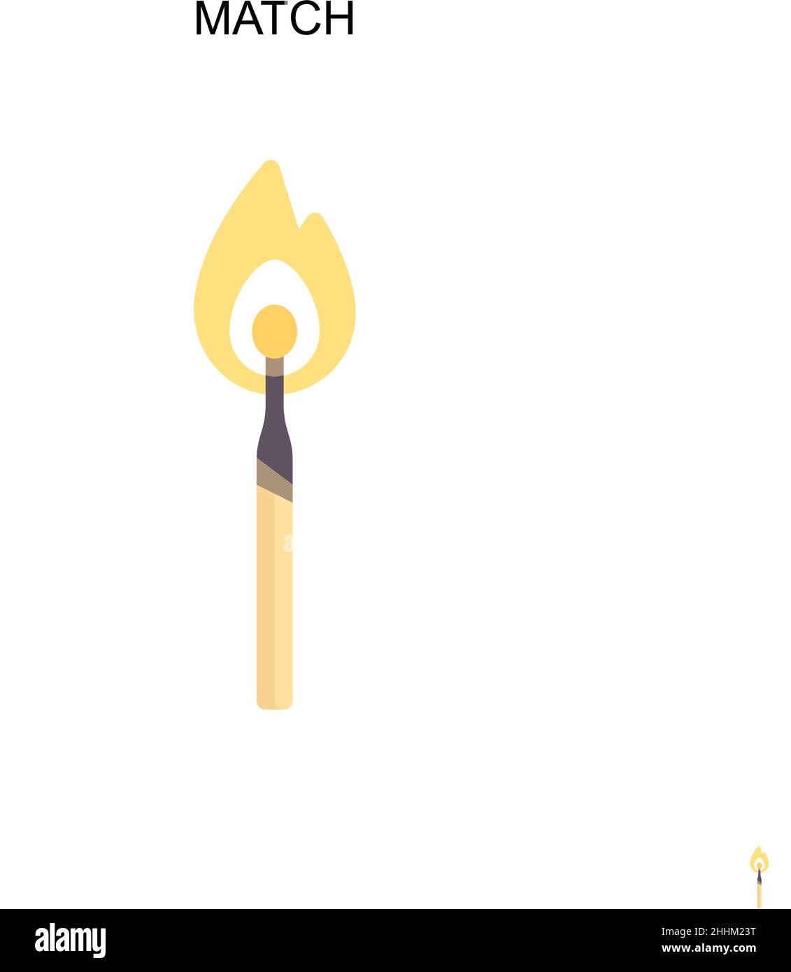 Match Simple vector icon.Perfect color modern pictogram on editable ...