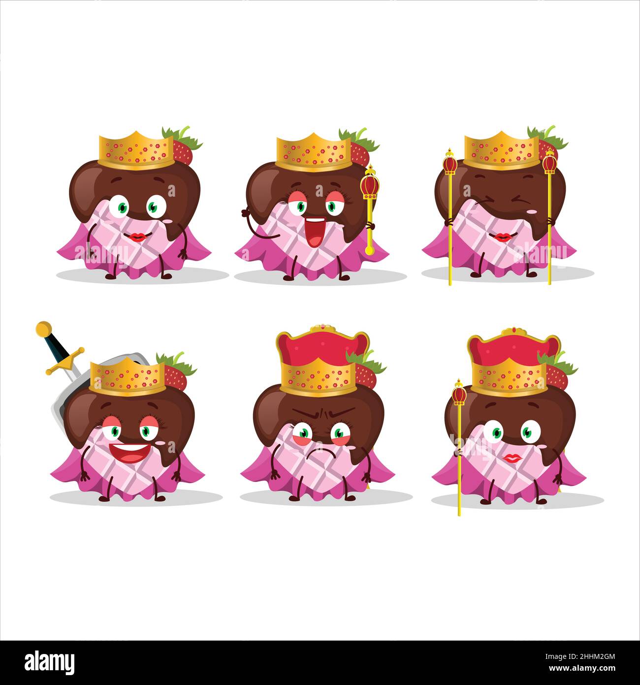 Queen and her magic clothes cartoon of strawberry chocolate love ...