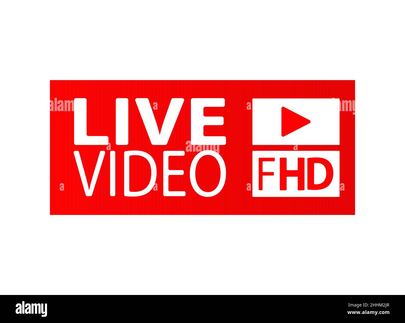 button, icon or sign with the inscription LIVE VIDEO and the start ...