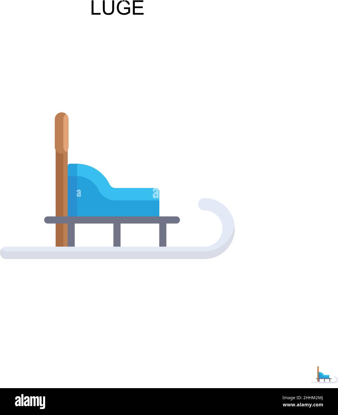 Luge Simple vector icon.Perfect color modern pictogram on editable ...