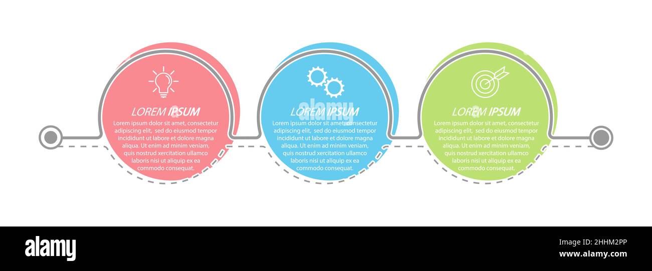 3 stages of development, improvement or training. Infographics with ...