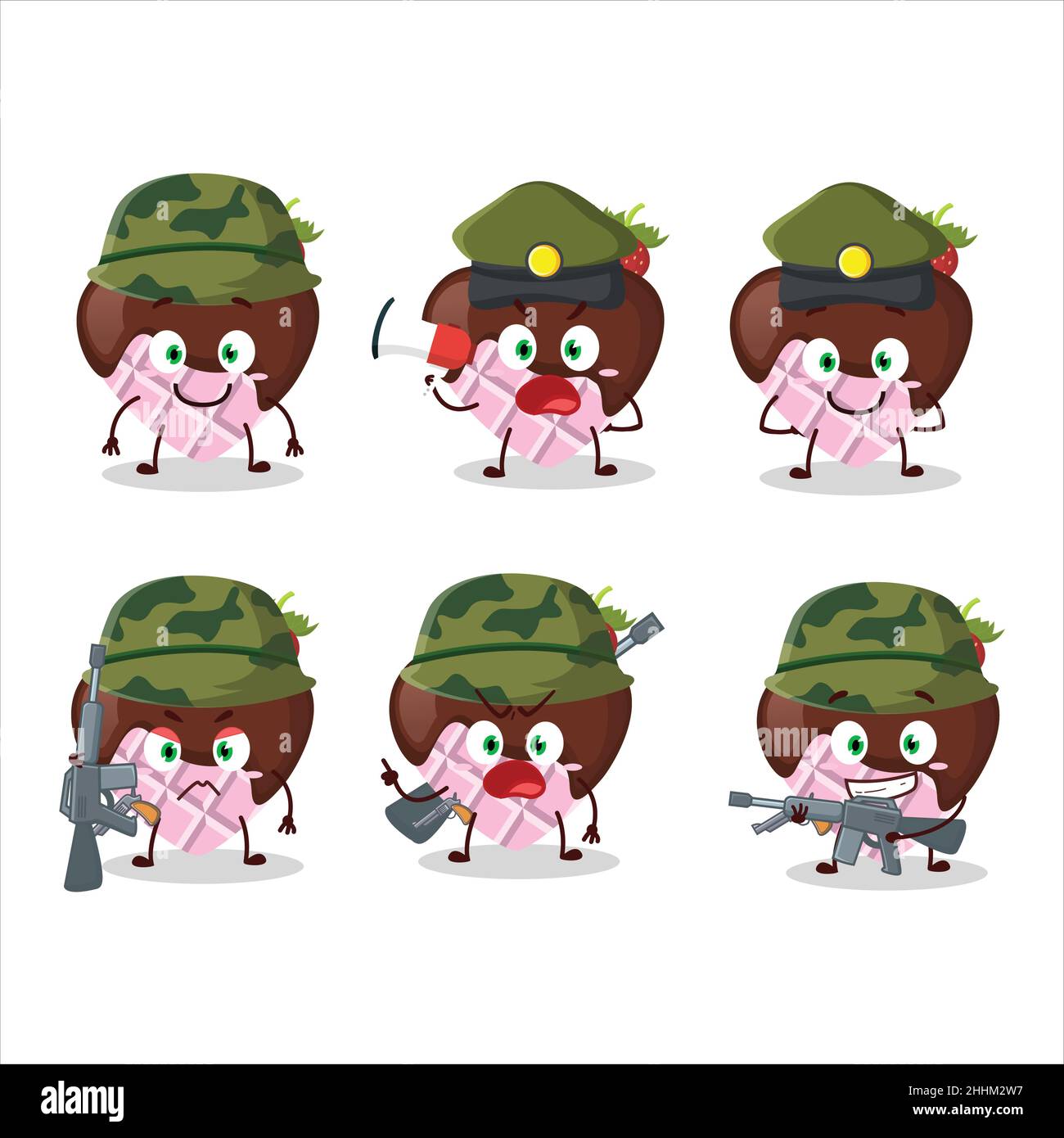 A charming soldier strawberry chocolate love cartoon picture bring a ...