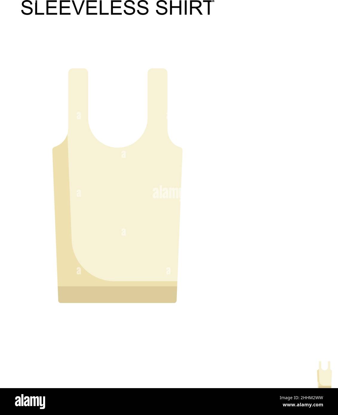 Sleeveless shirt Simple vector icon.Perfect color modern pictogram on ...