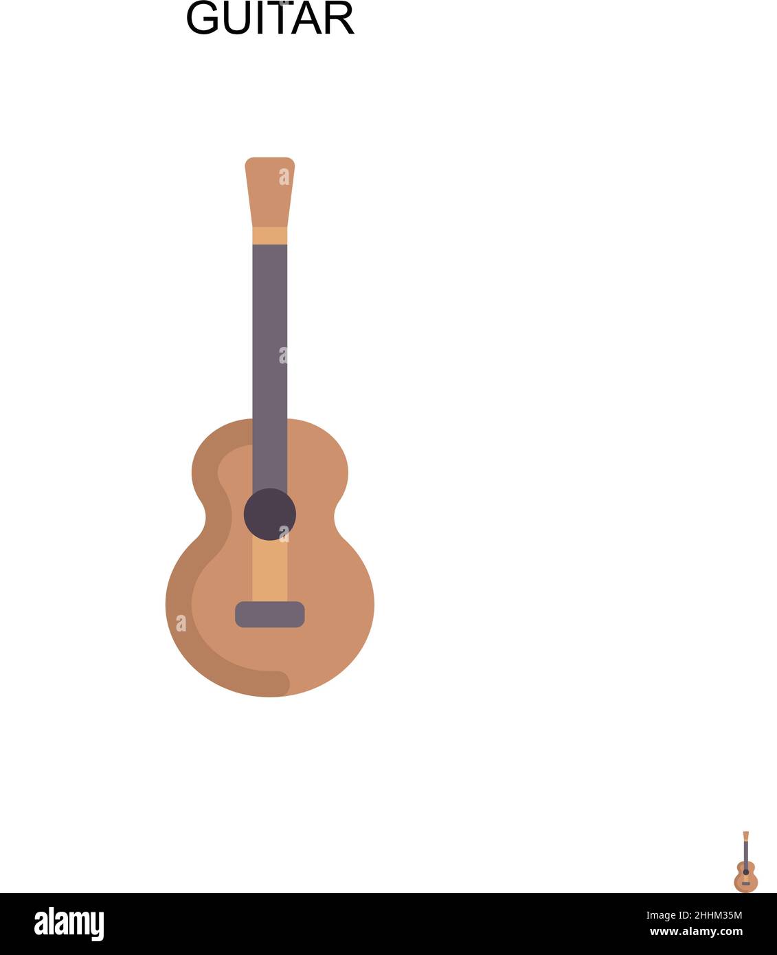 Guitar Simple vector icon.Perfect color modern pictogram on editable ...