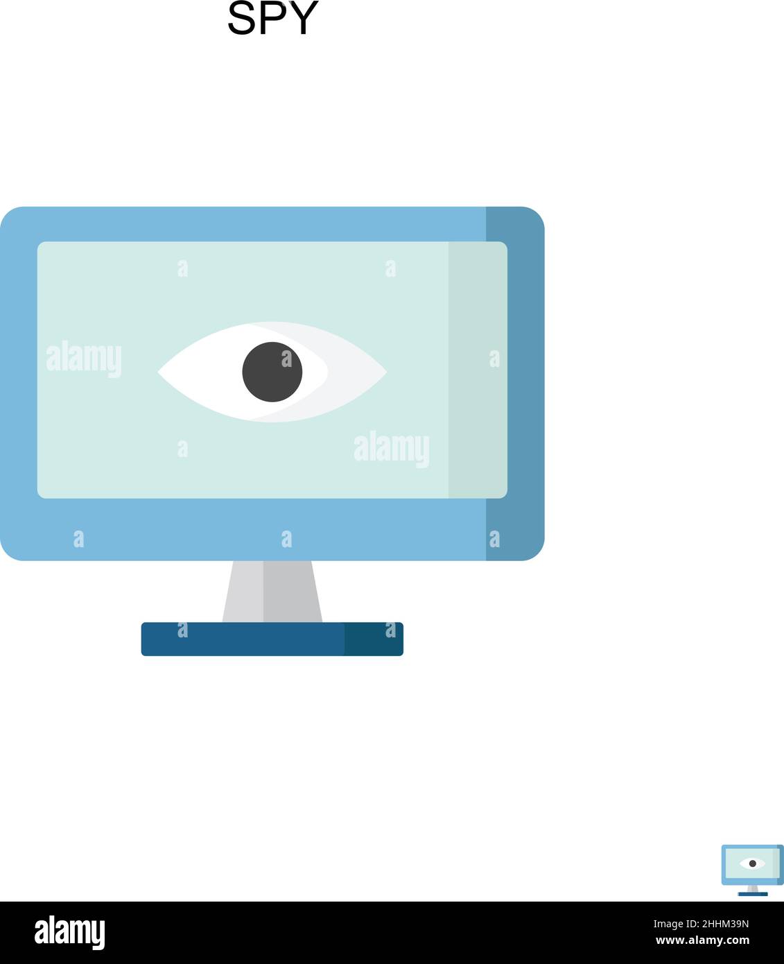 Spy Simple vector icon.Perfect color modern pictogram on editable ...