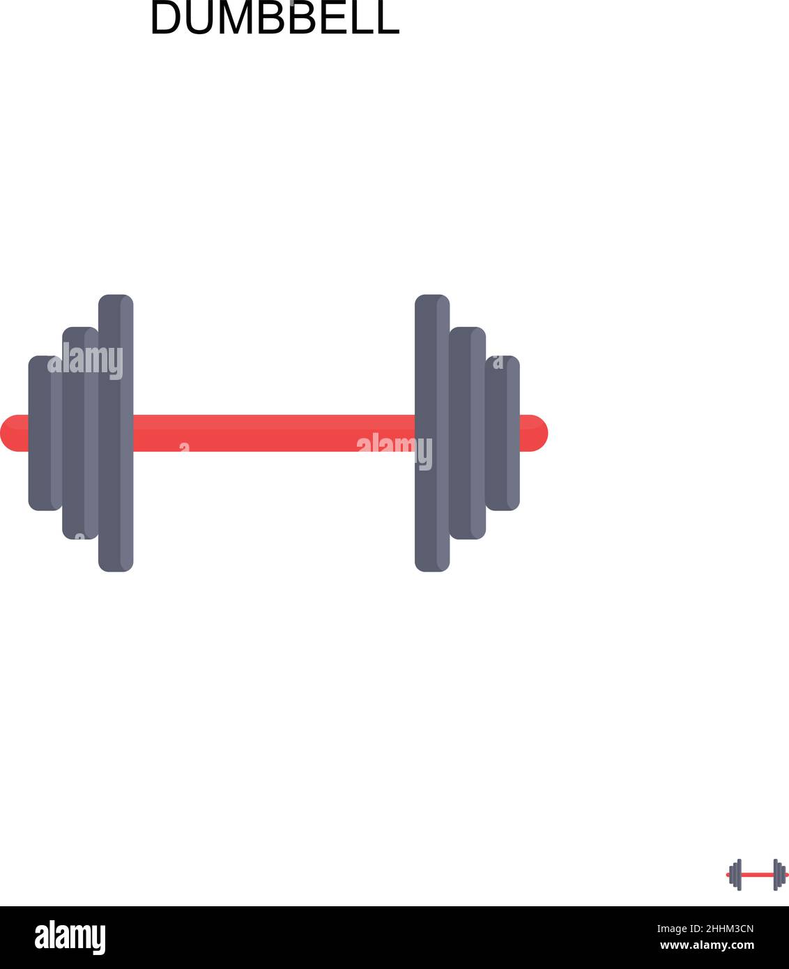 Dumbbell Simple vector icon.Perfect color modern pictogram on editable ...