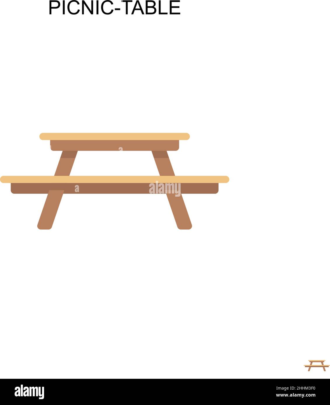 Picnic-table Simple vector icon.Perfect color modern pictogram on ...