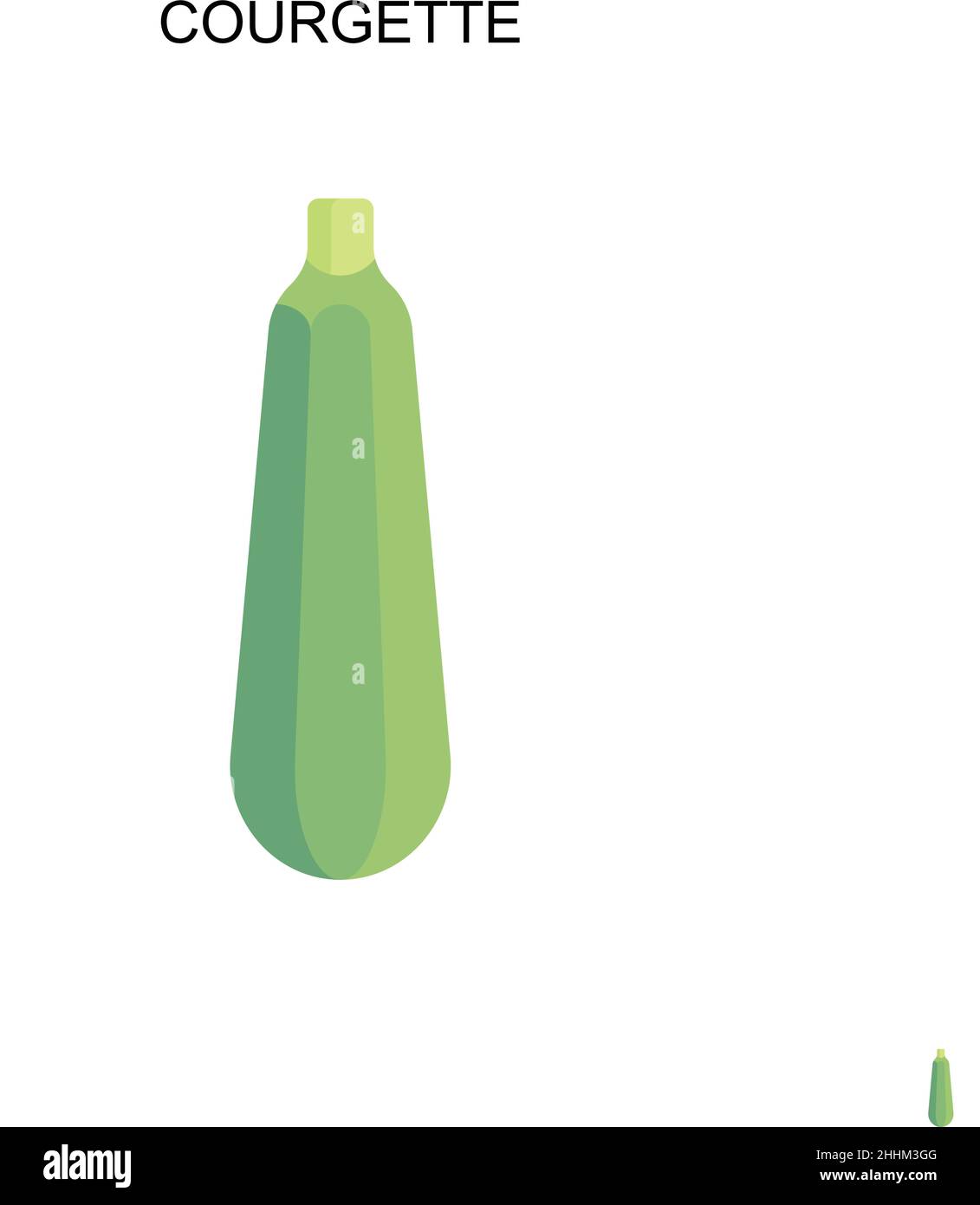 Courgette Simple vector icon.Perfect color modern pictogram on editable ...