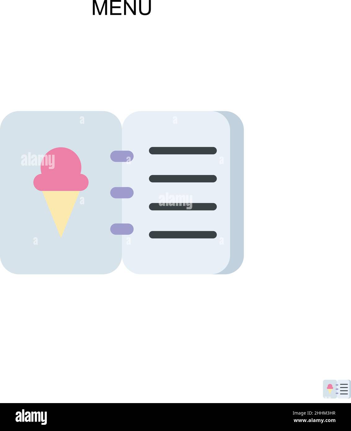 Menu Simple vector icon.Perfect color modern pictogram on editable ...