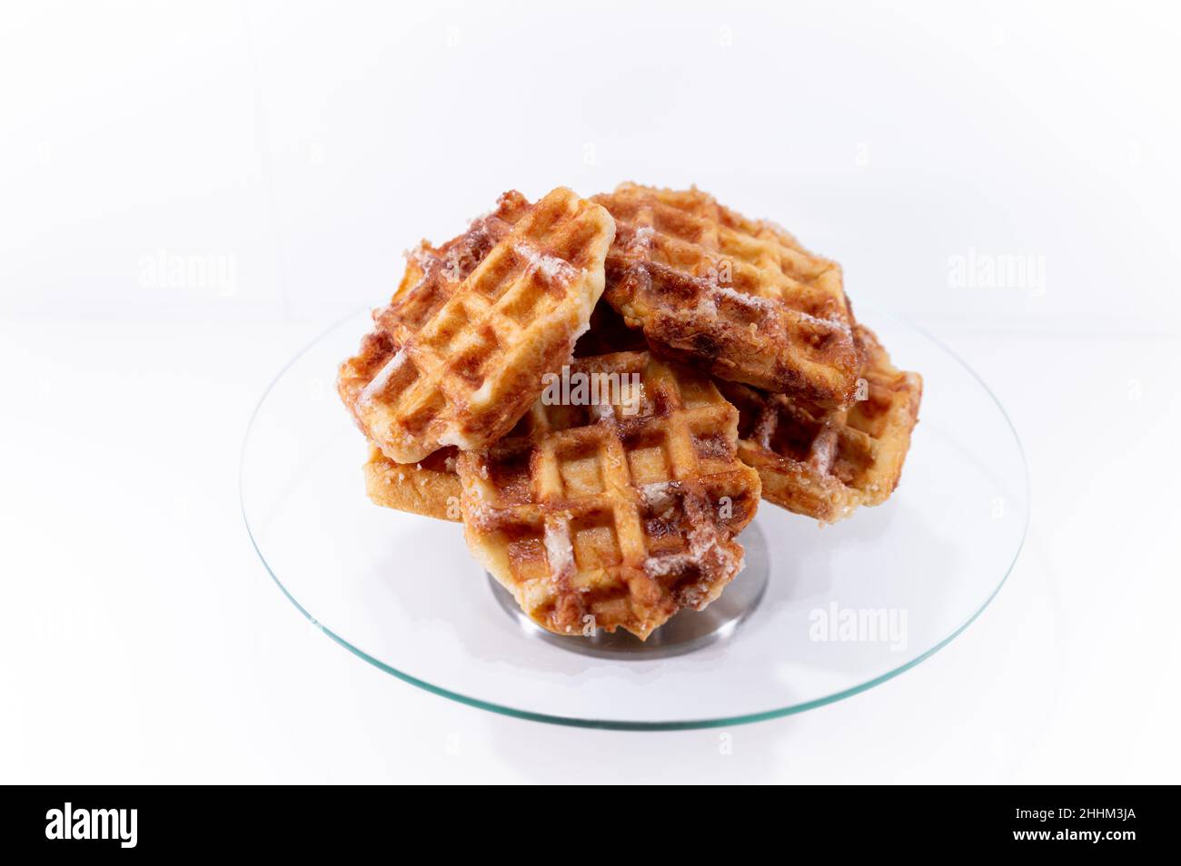 handmade home waffle belgian gauffres gold Stock Photo - Alamy