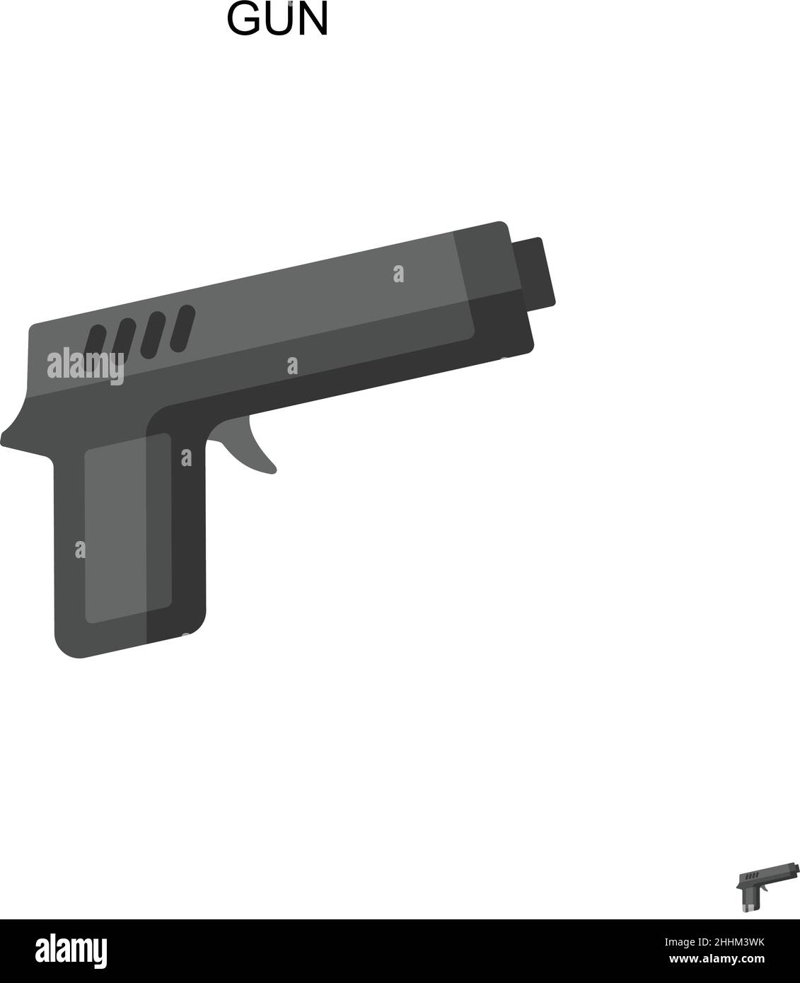 Gun Simple vector icon.Perfect color modern pictogram on editable ...
