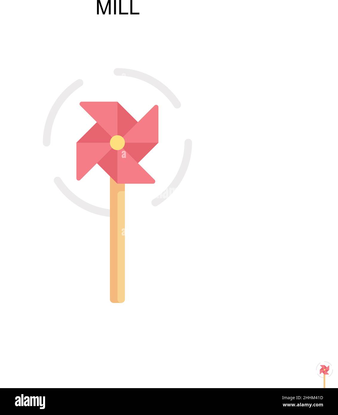 Mill Simple vector icon.Perfect color modern pictogram on editable ...