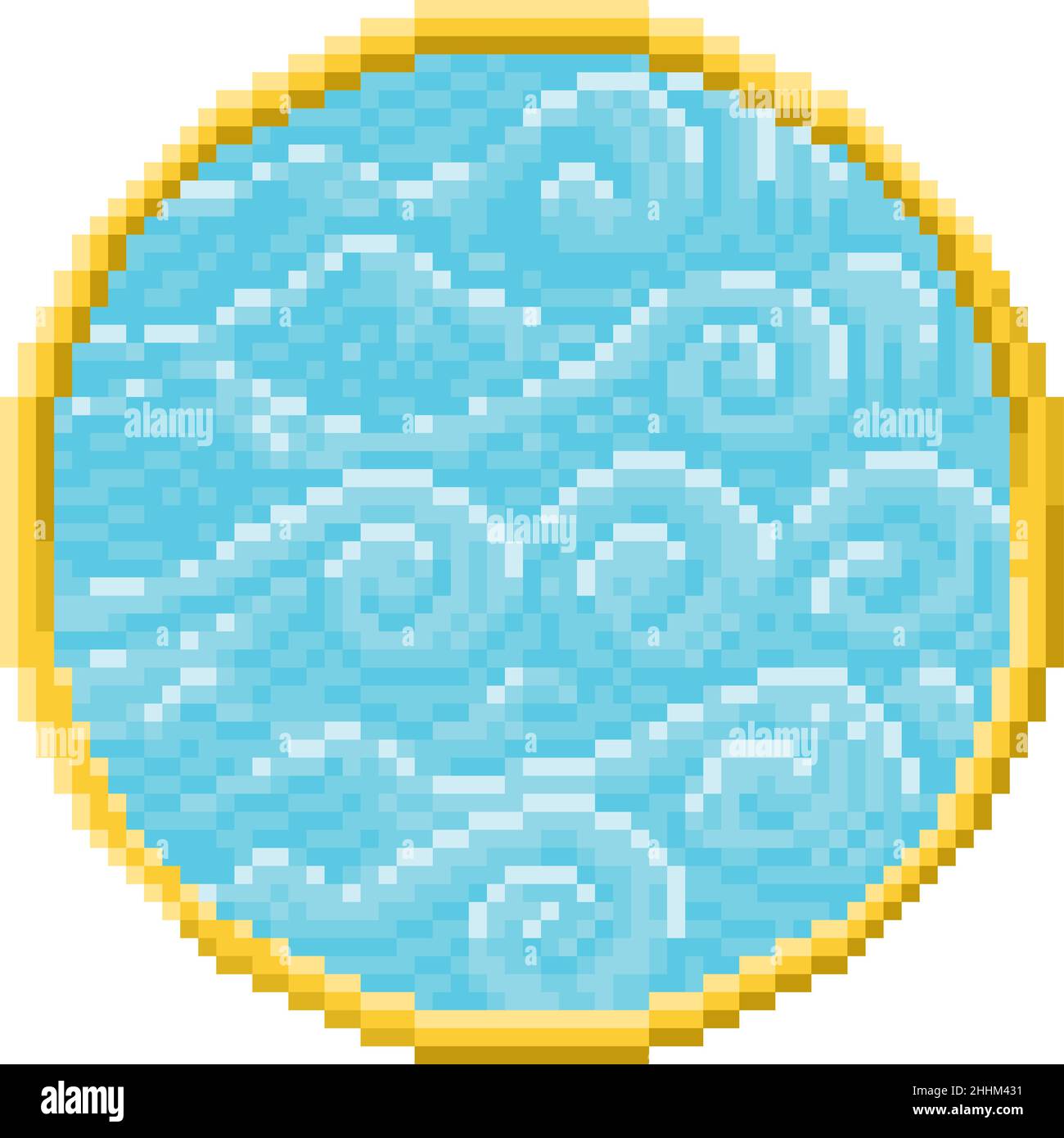 Water Waves Flame 4 Elements Zodiac Pixel Art Sign Stock Vector Image ...