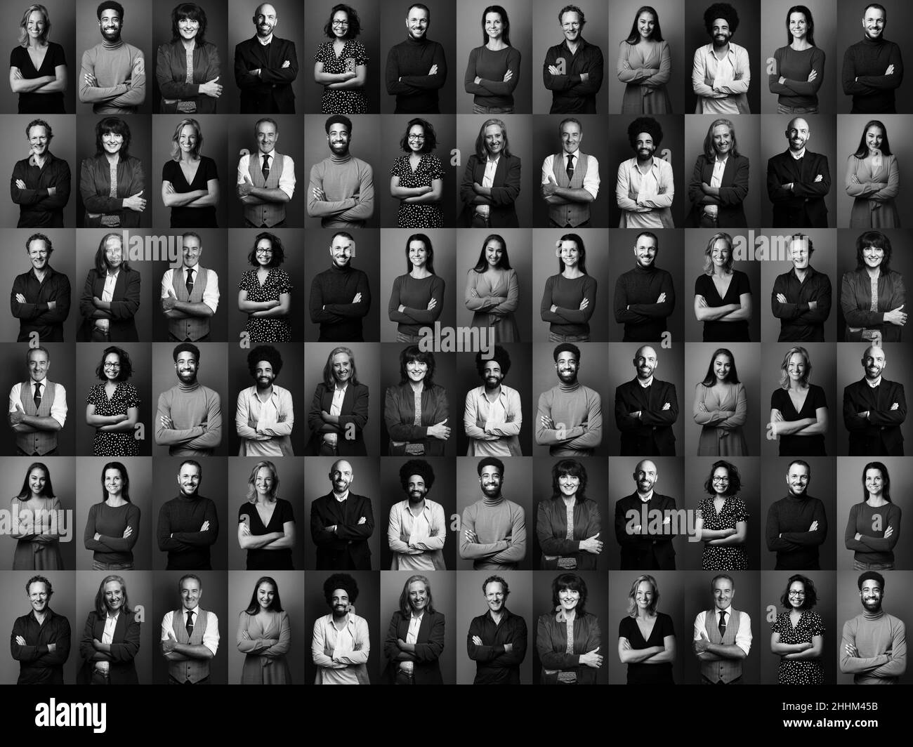 Group of people in a collage Stock Photo - Alamy