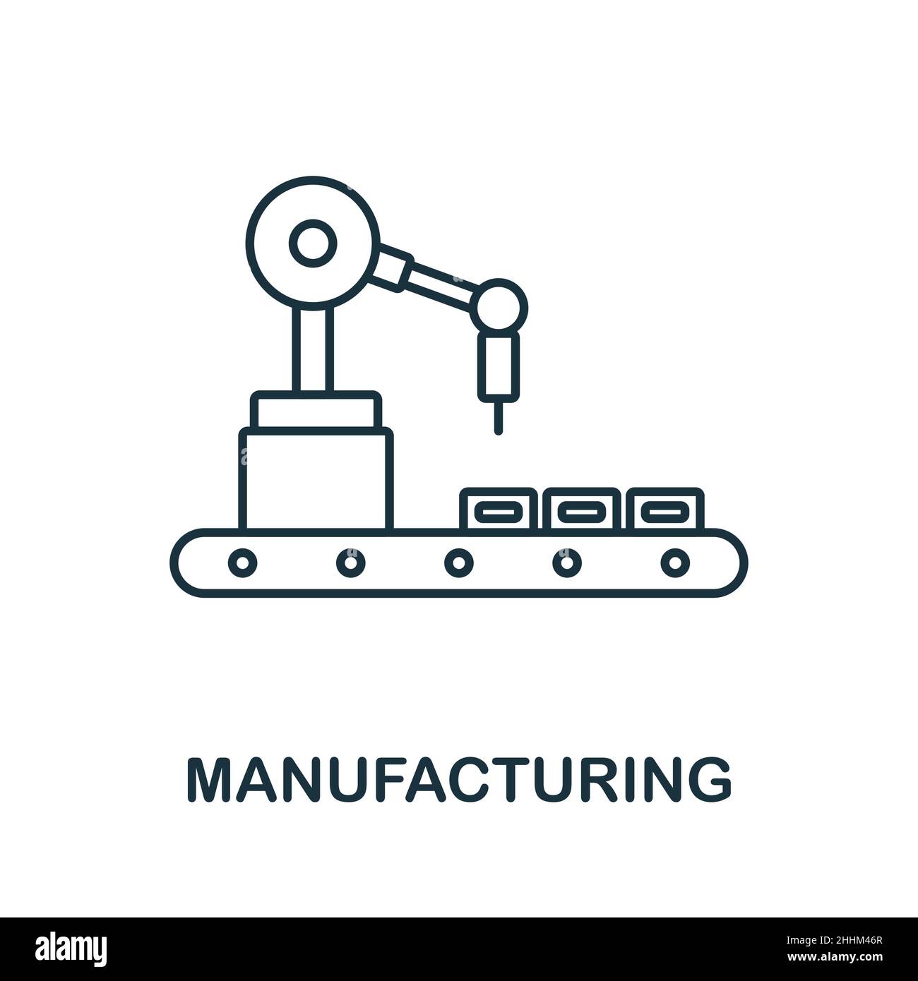Manufacturing icon. Line element from industry 4.0 collection. Linear ...